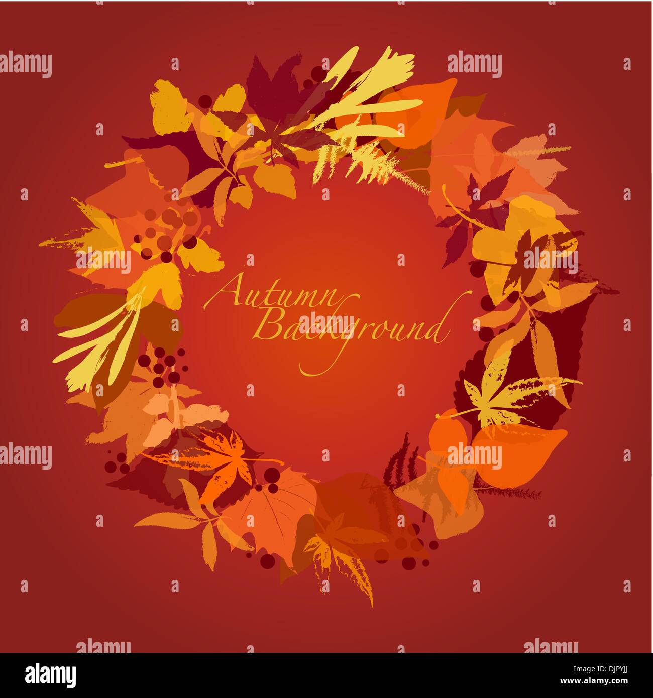 Fall wreath clip art hi-res stock photography and images - Alamy