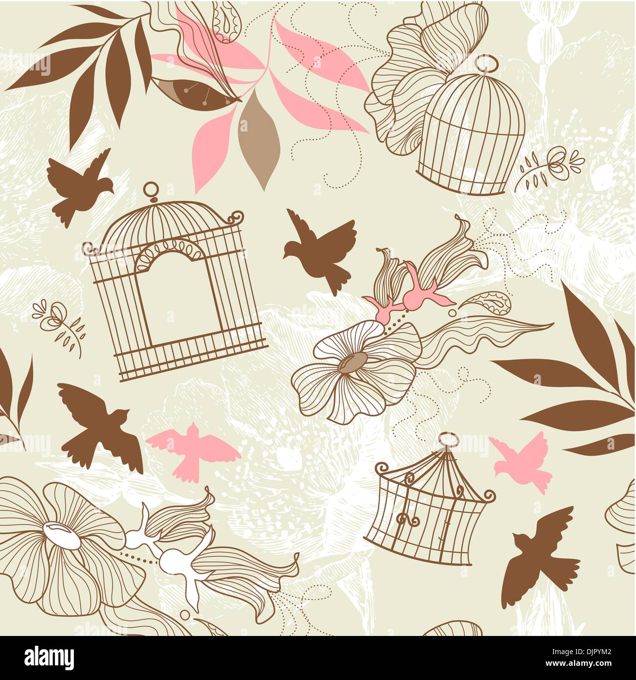 Hanging bird cages Stock Vector Images - Alamy