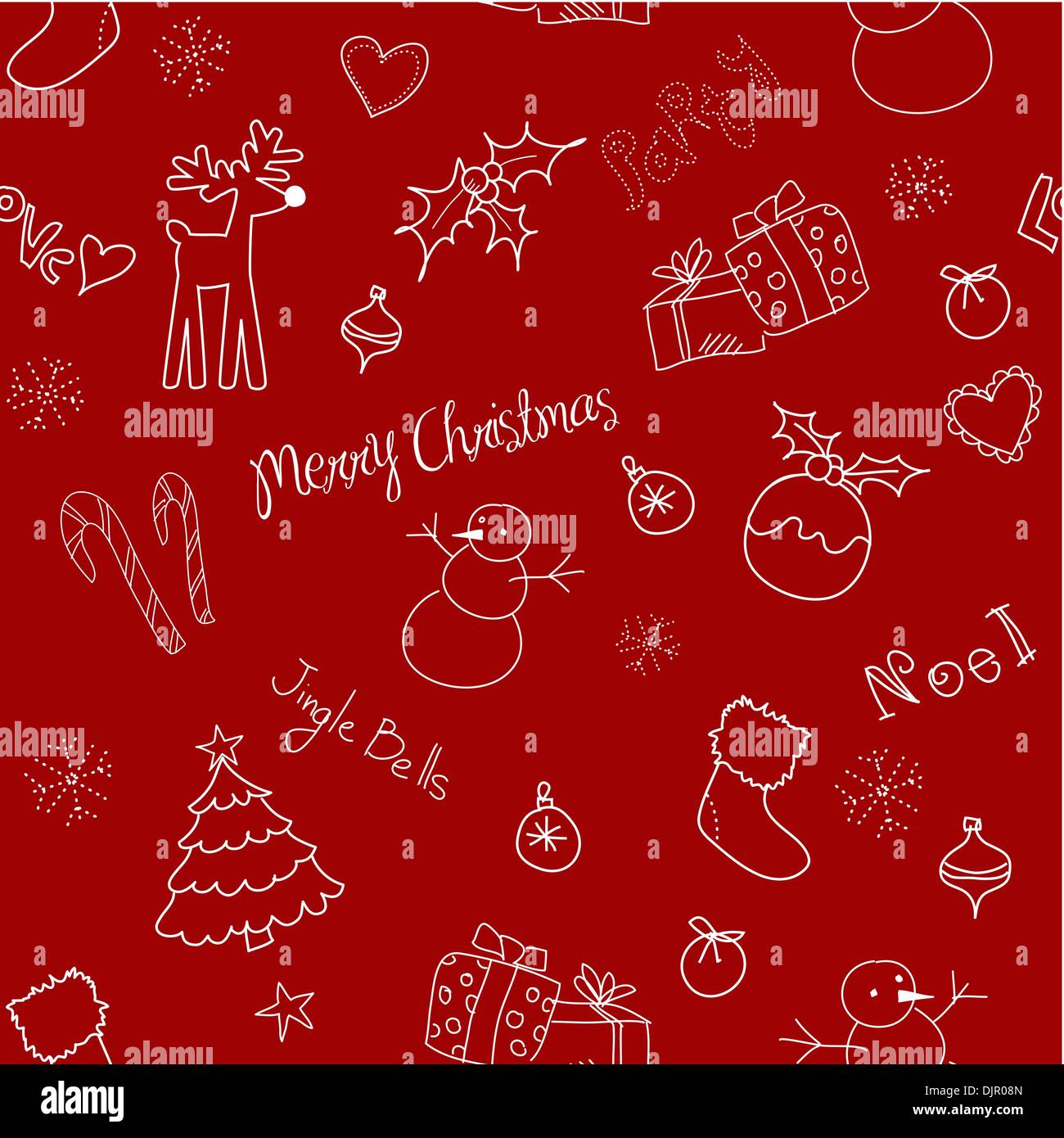 Christmas doodles. Seamless pattern Stock Vector Image & Art - Alamy