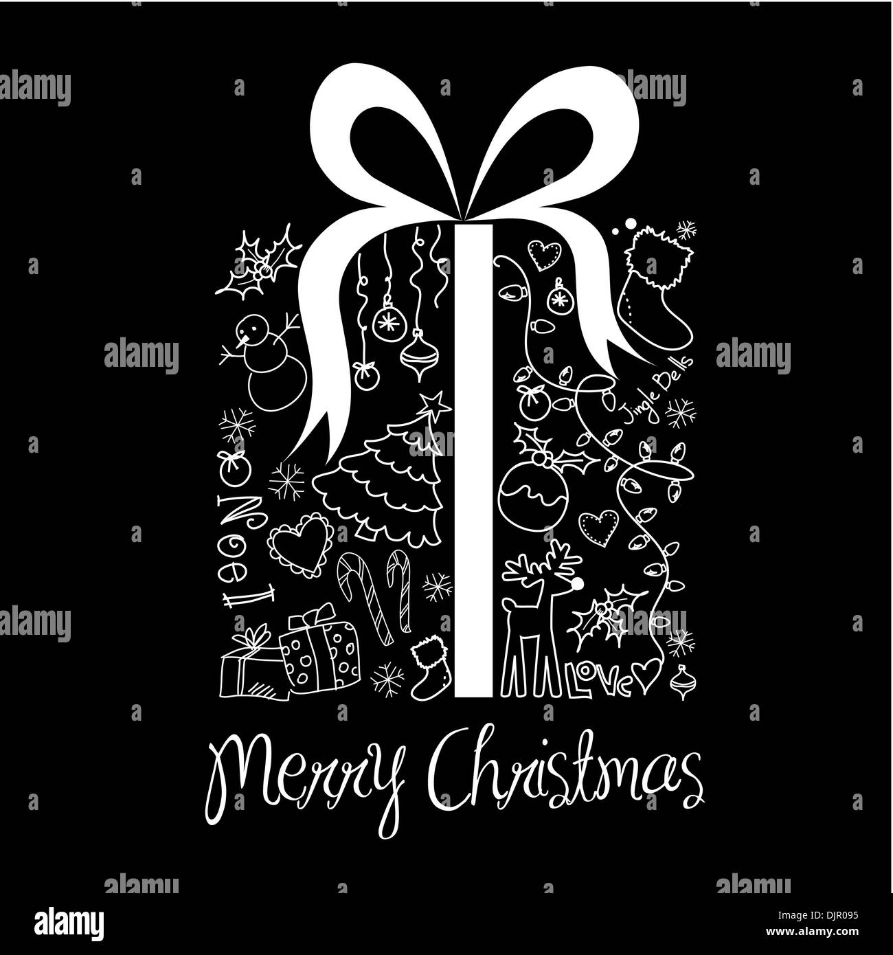 Decor made christmas tree Black and White Stock Photos & Images - Alamy