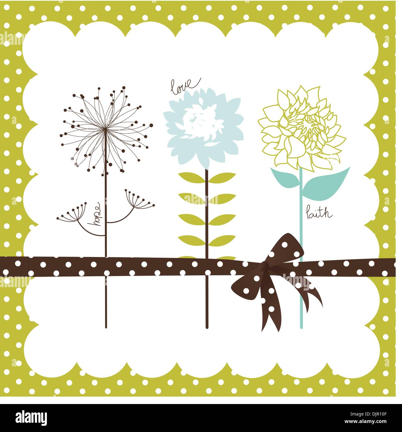 Cute retro card Stock Vector Image & Art - Alamy