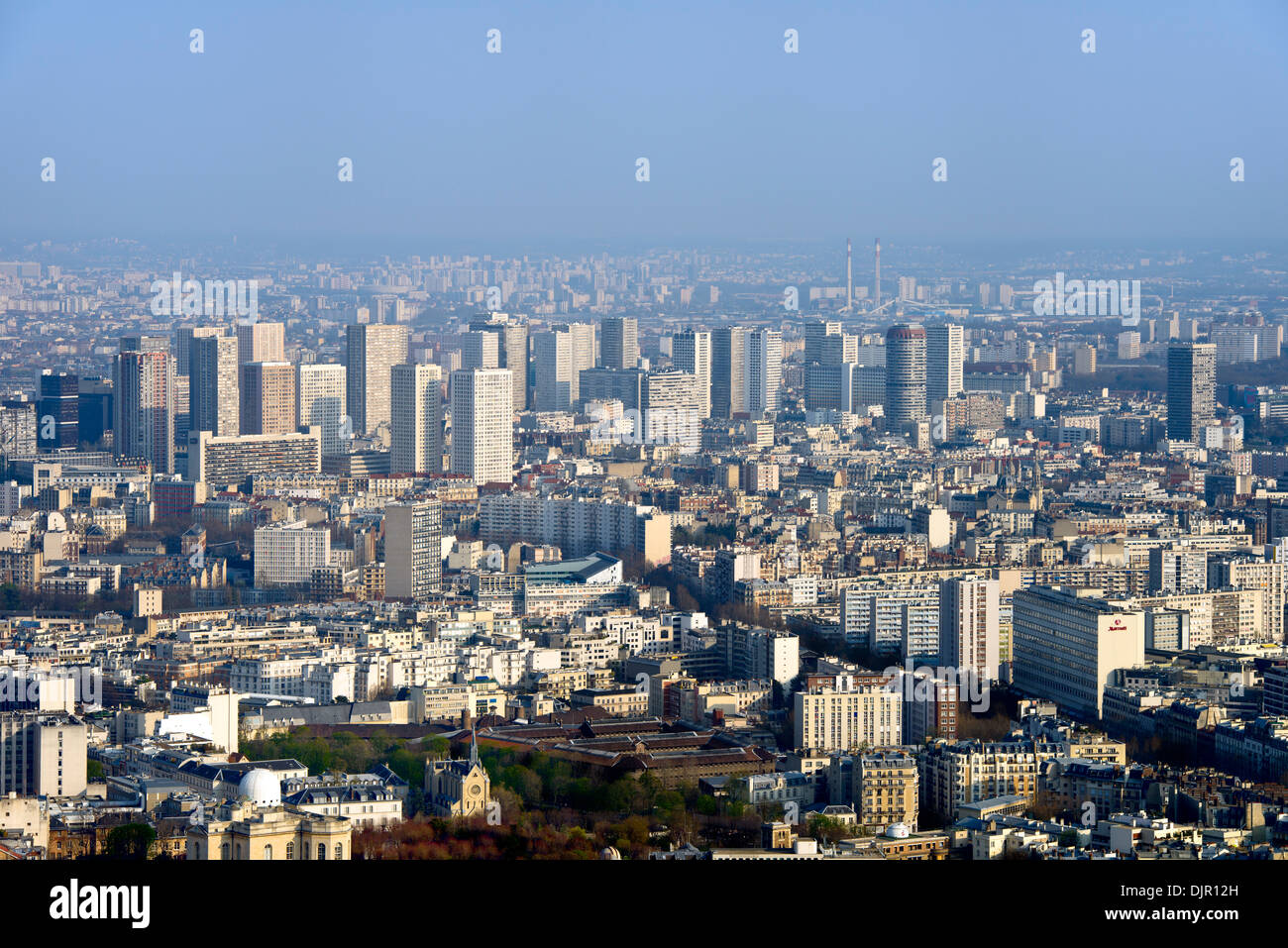 aerial view paris Stock Photo - Alamy