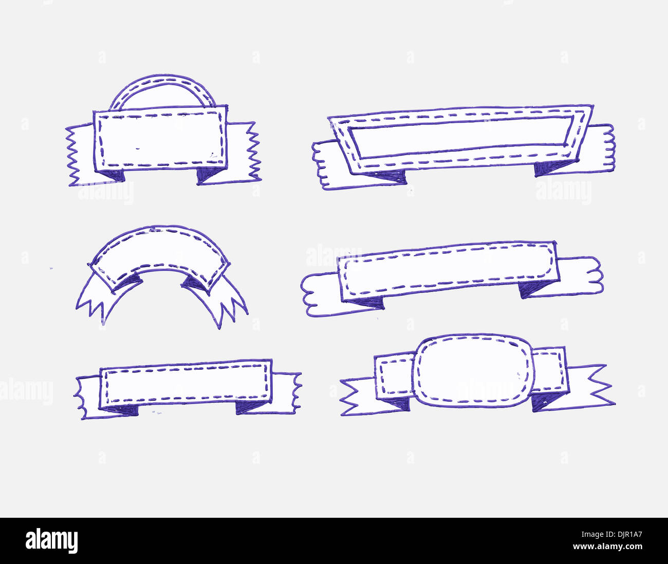 retro ribbons and labels Stock Photo - Alamy