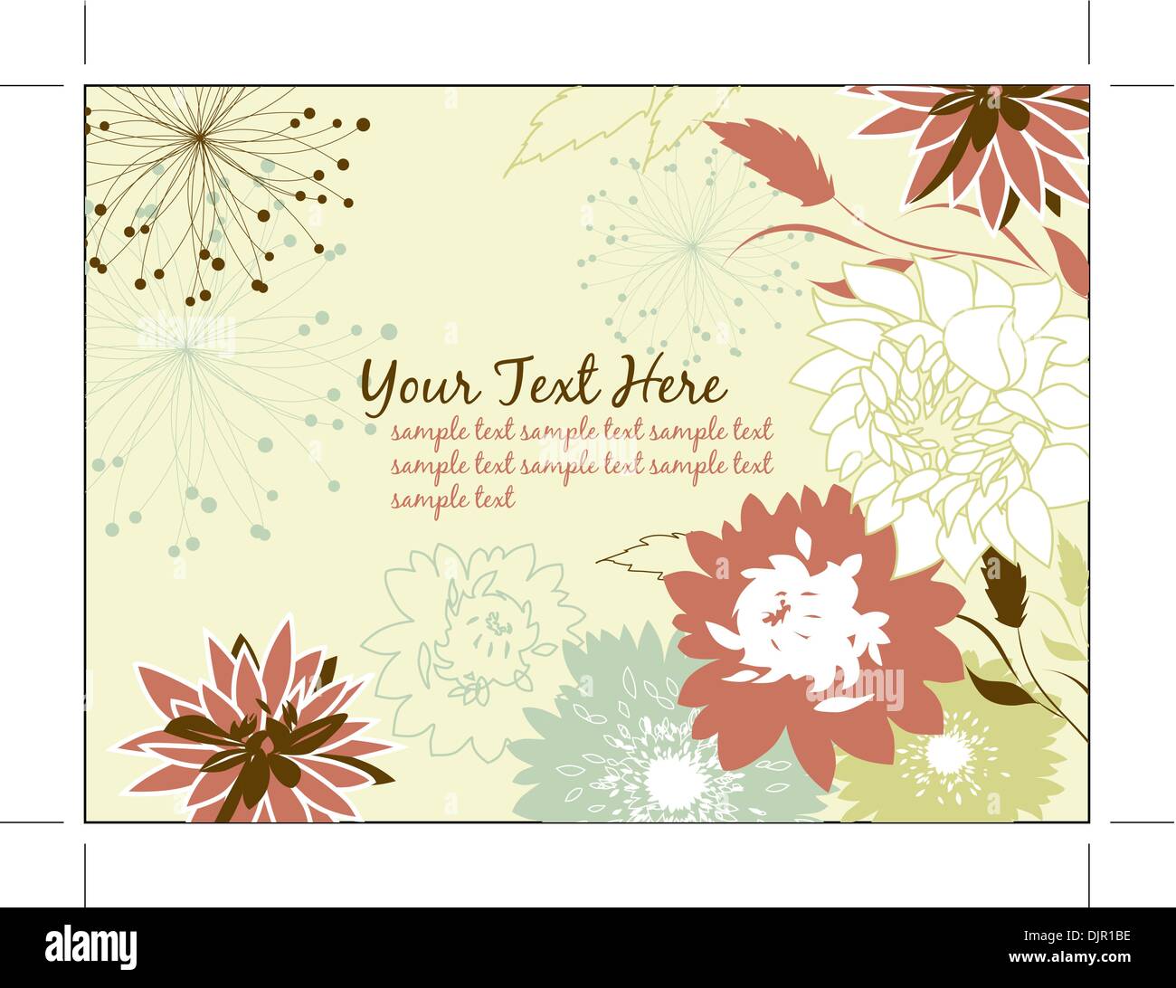 flower-card-design-stock-vector-image-art-alamy