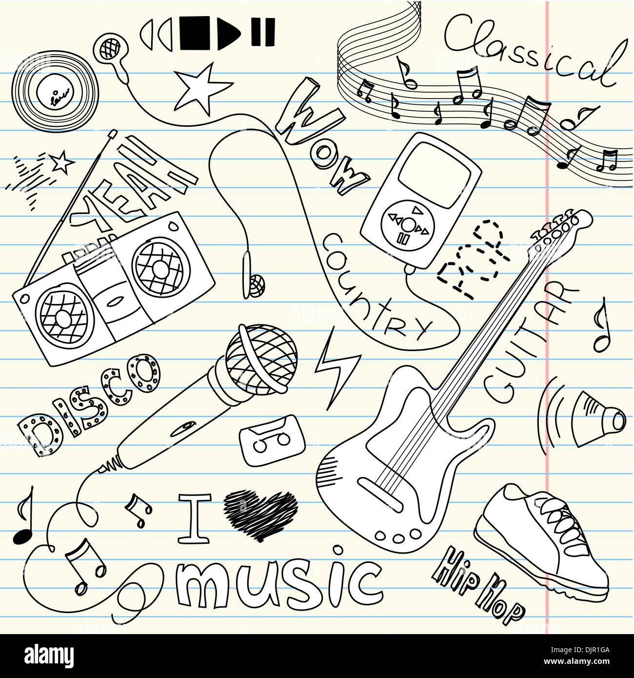 Music Vector Doodles Stock Vector Image & Art - Alamy