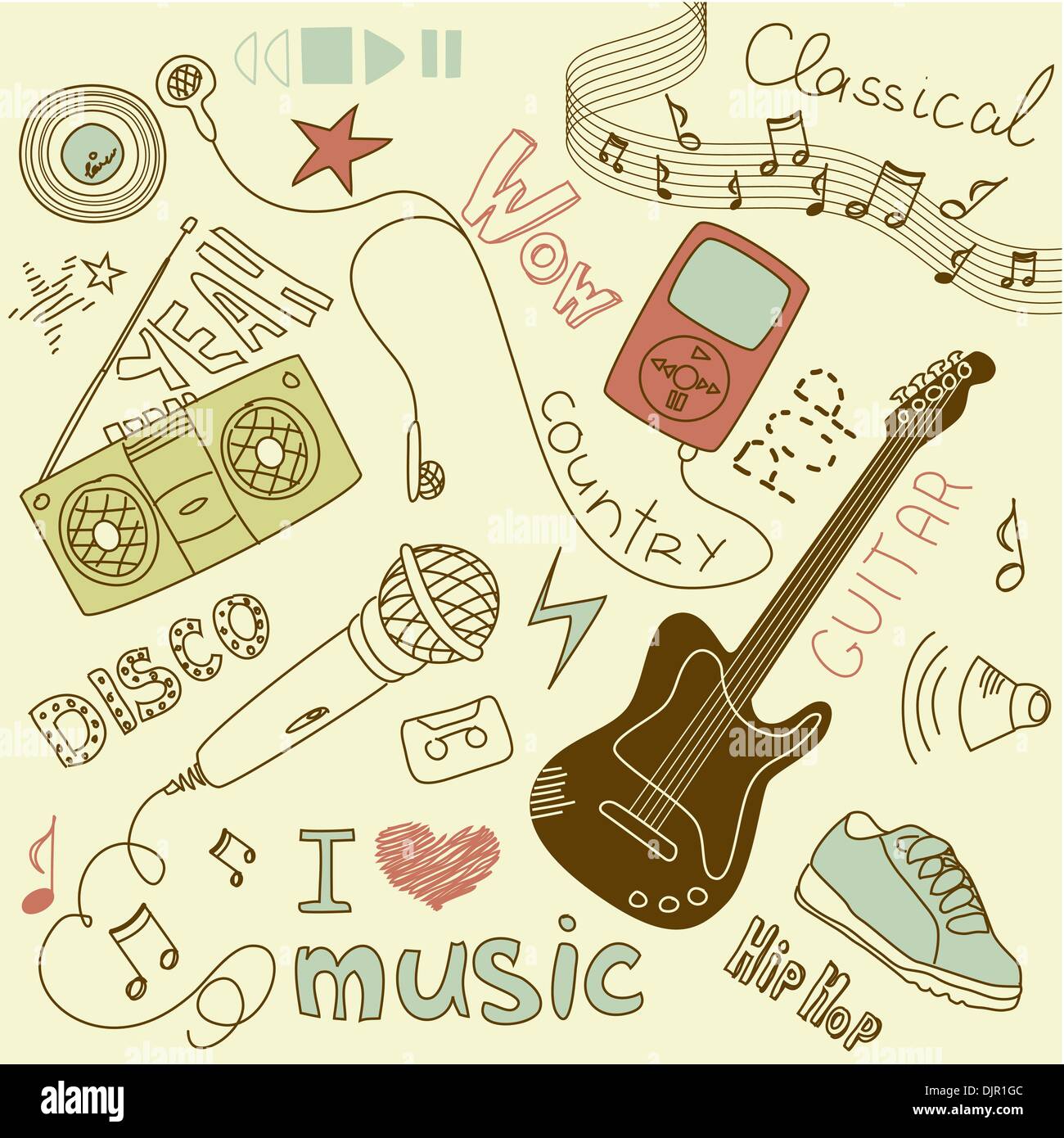 Music Vector Doodles Stock Vector Image & Art - Alamy