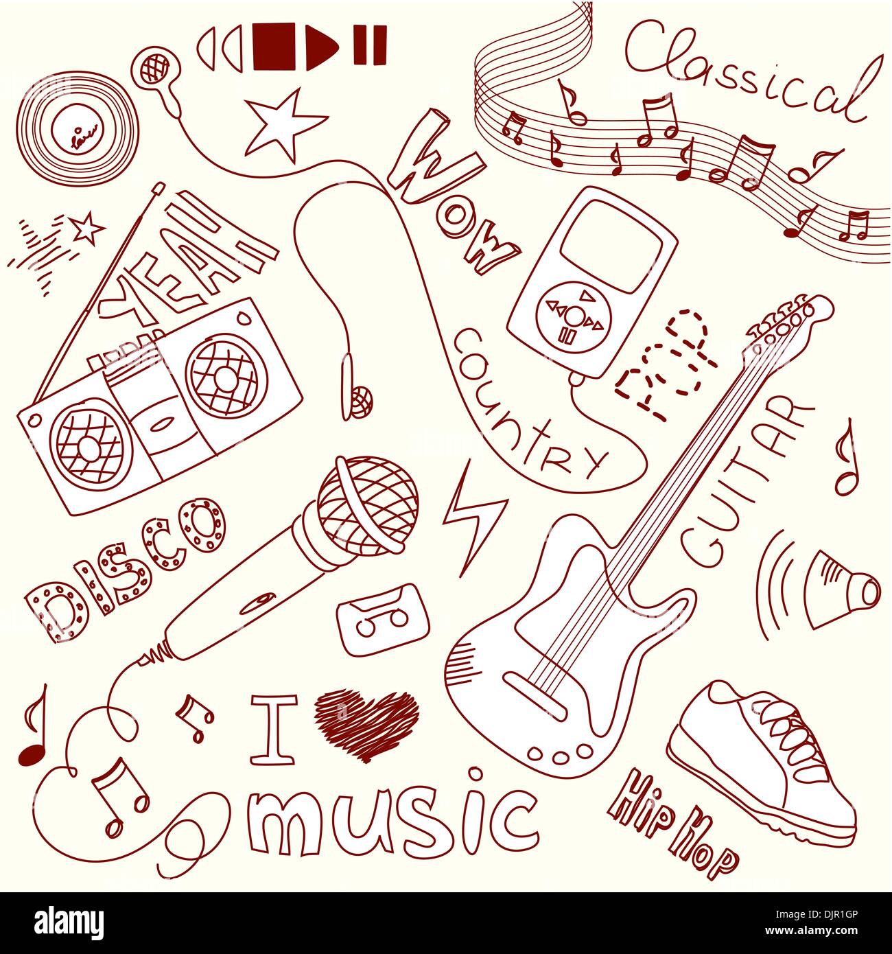Music Vector Doodles Stock Vector Image & Art - Alamy