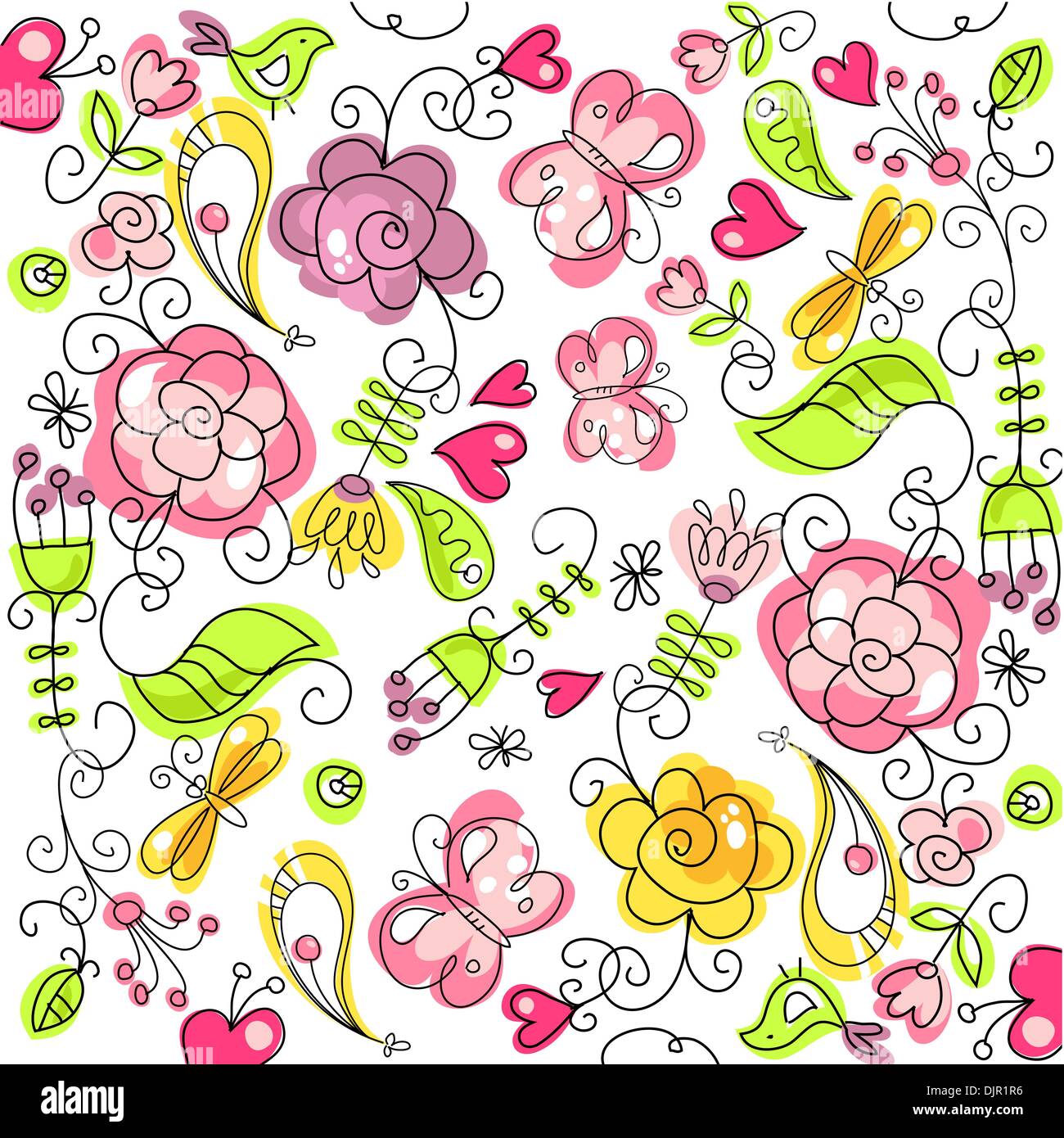 Cute floral background Stock Vector Image & Art - Alamy