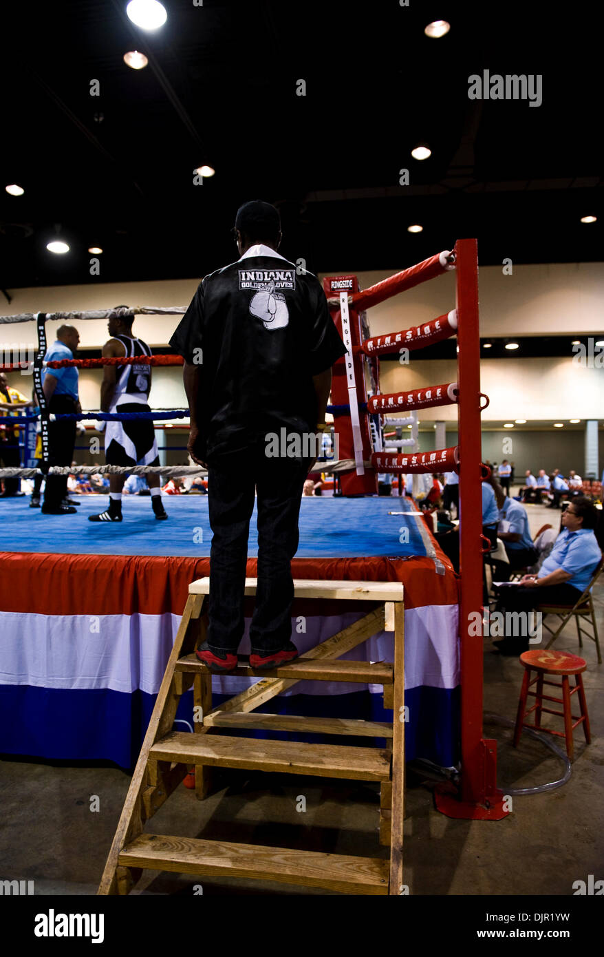 Boxing ring steps hi-res stock photography and images - Alamy