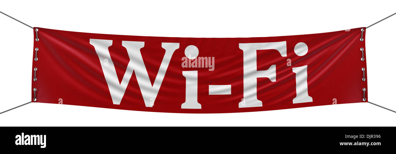 Wi-Fi Banner (clipping path included Stock Photo - Alamy