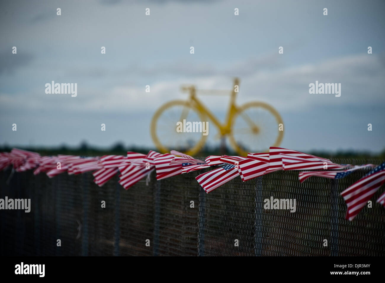 May 17, 2010 - Winters, California, U.S. - American flags line the ...