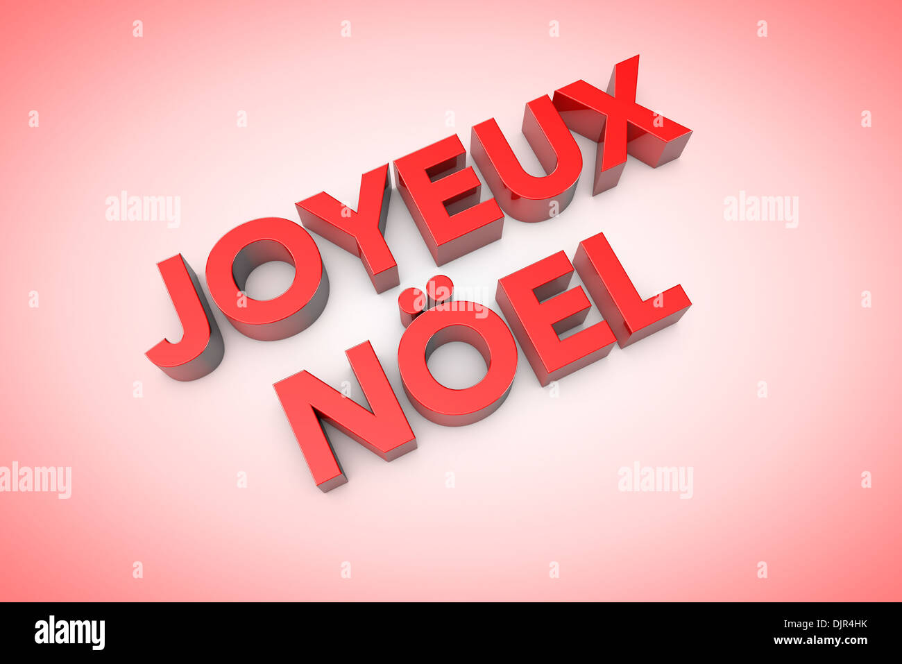 3d computer generated joyeux noel text Stock Photo - Alamy