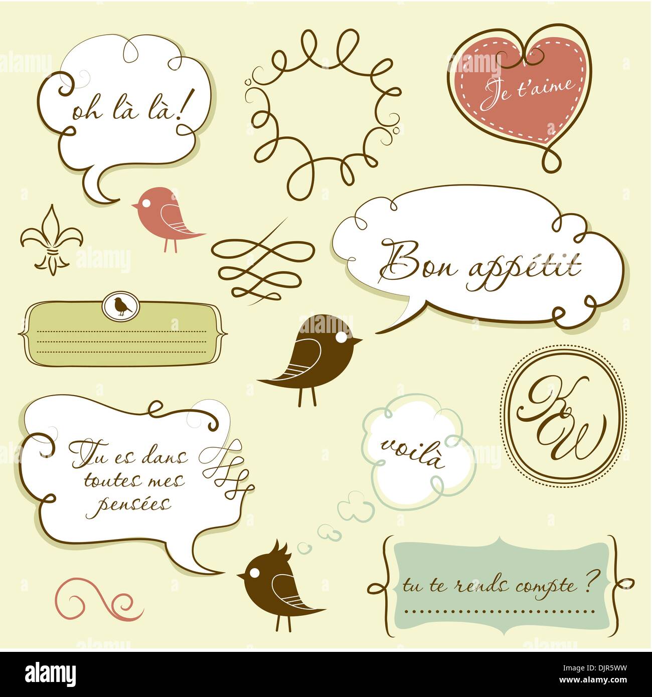 Vines french Stock Vector Images - Alamy