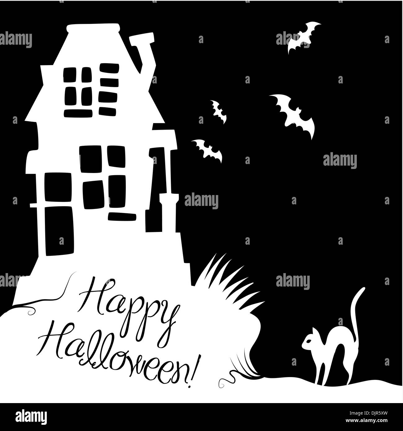 Halloween party background glowing Black and White Stock Photos ...