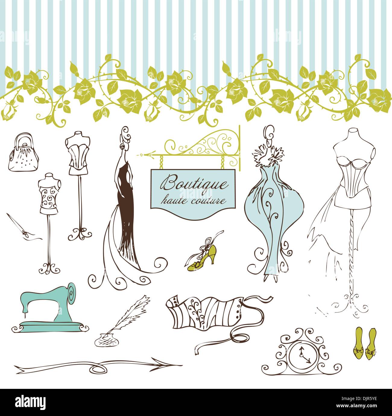 Couture vector vectors hi-res stock photography and images - Alamy