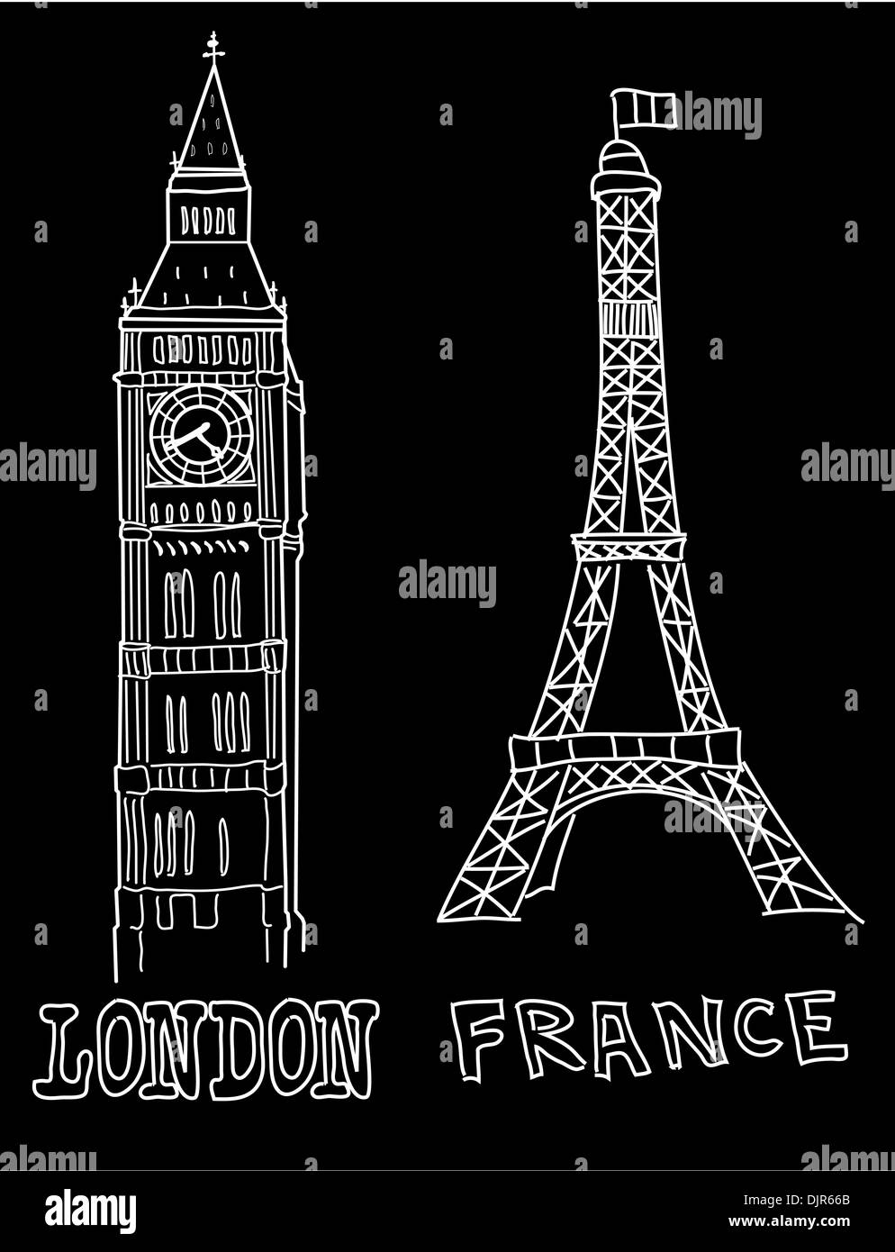 Big ben eiffel tower hi-res stock photography and images - Alamy