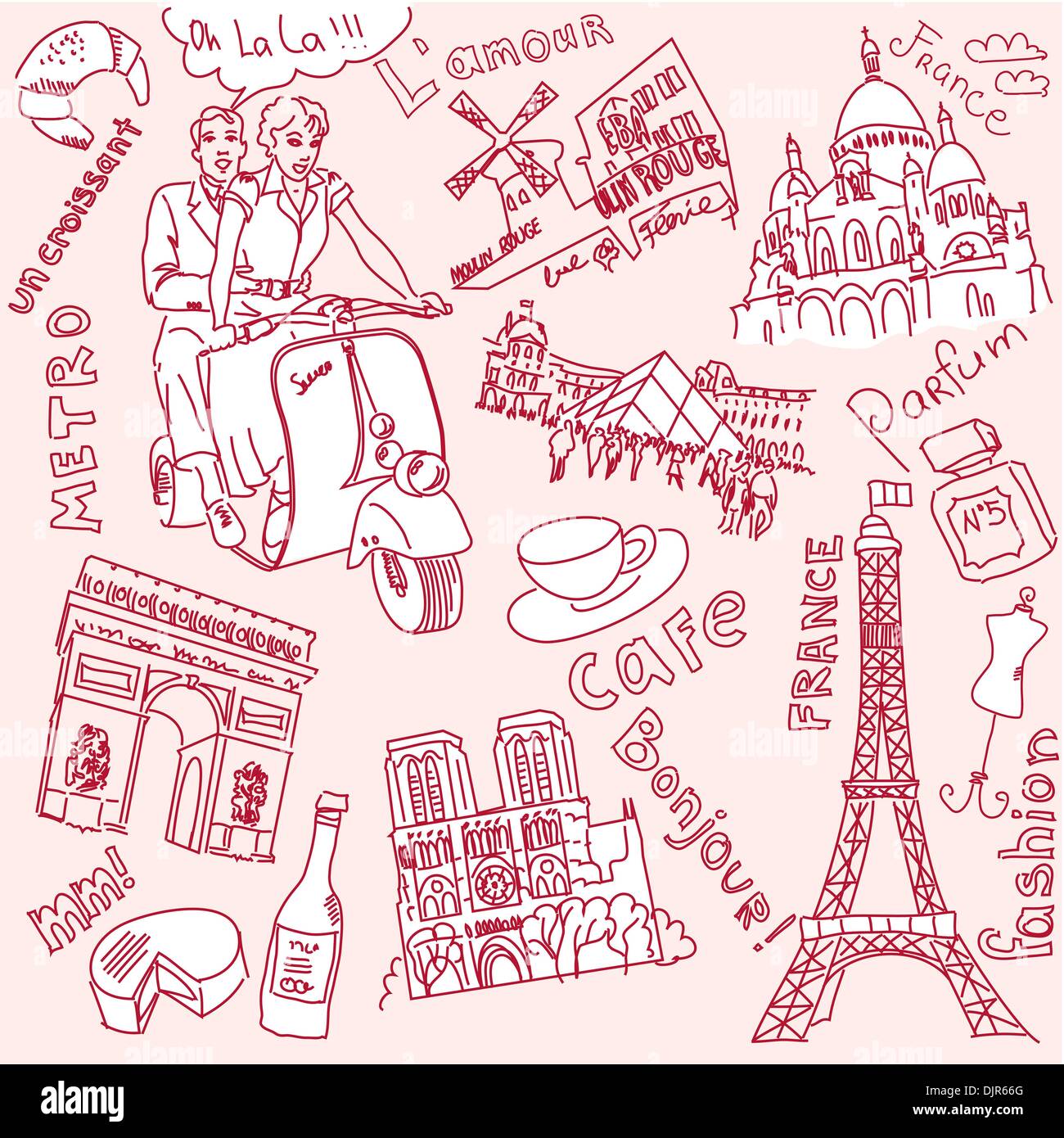 Moulin rouge Stock Vector Images - Alamy