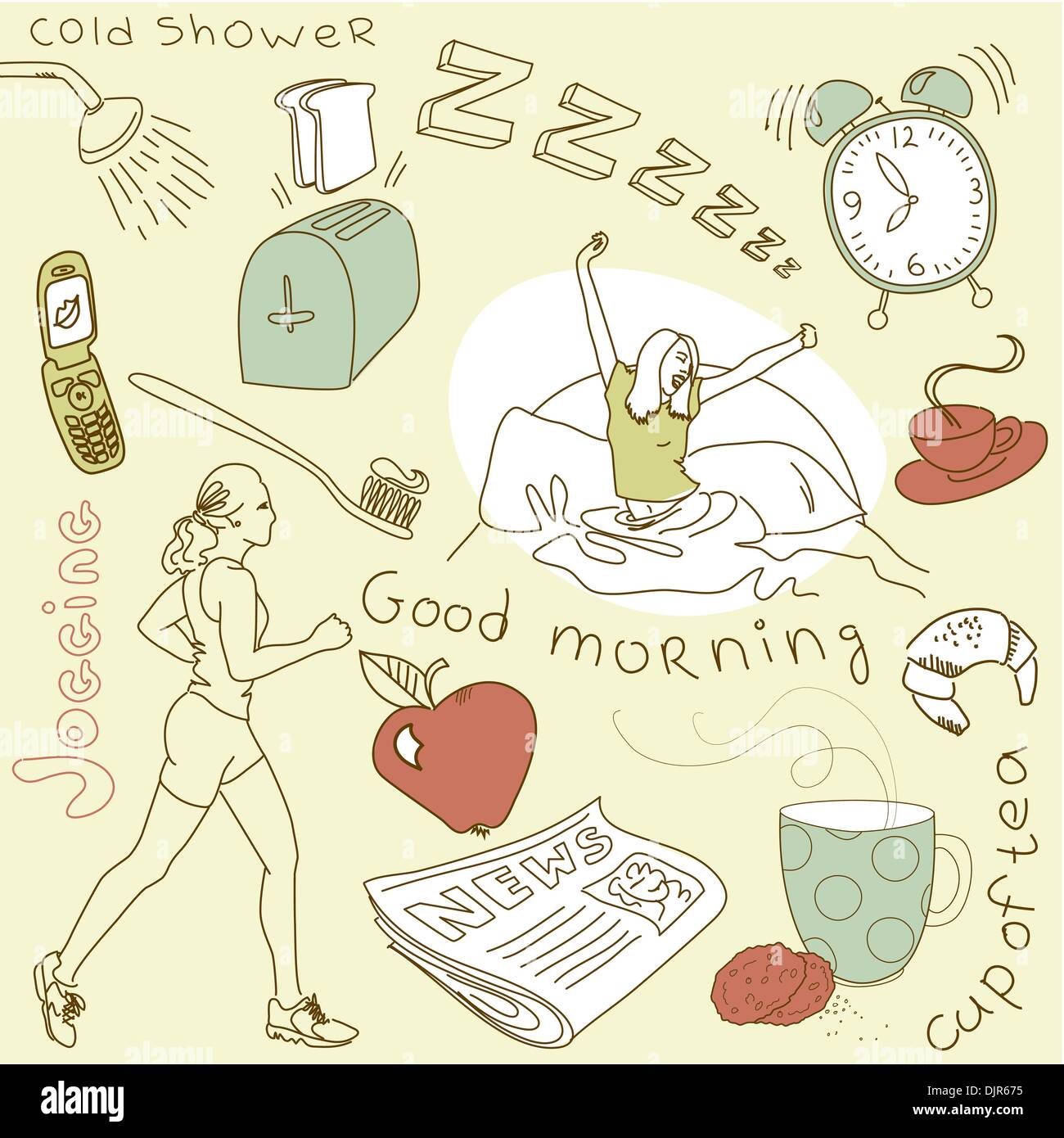 monday morning doodles Stock Vector Image & Art - Alamy
