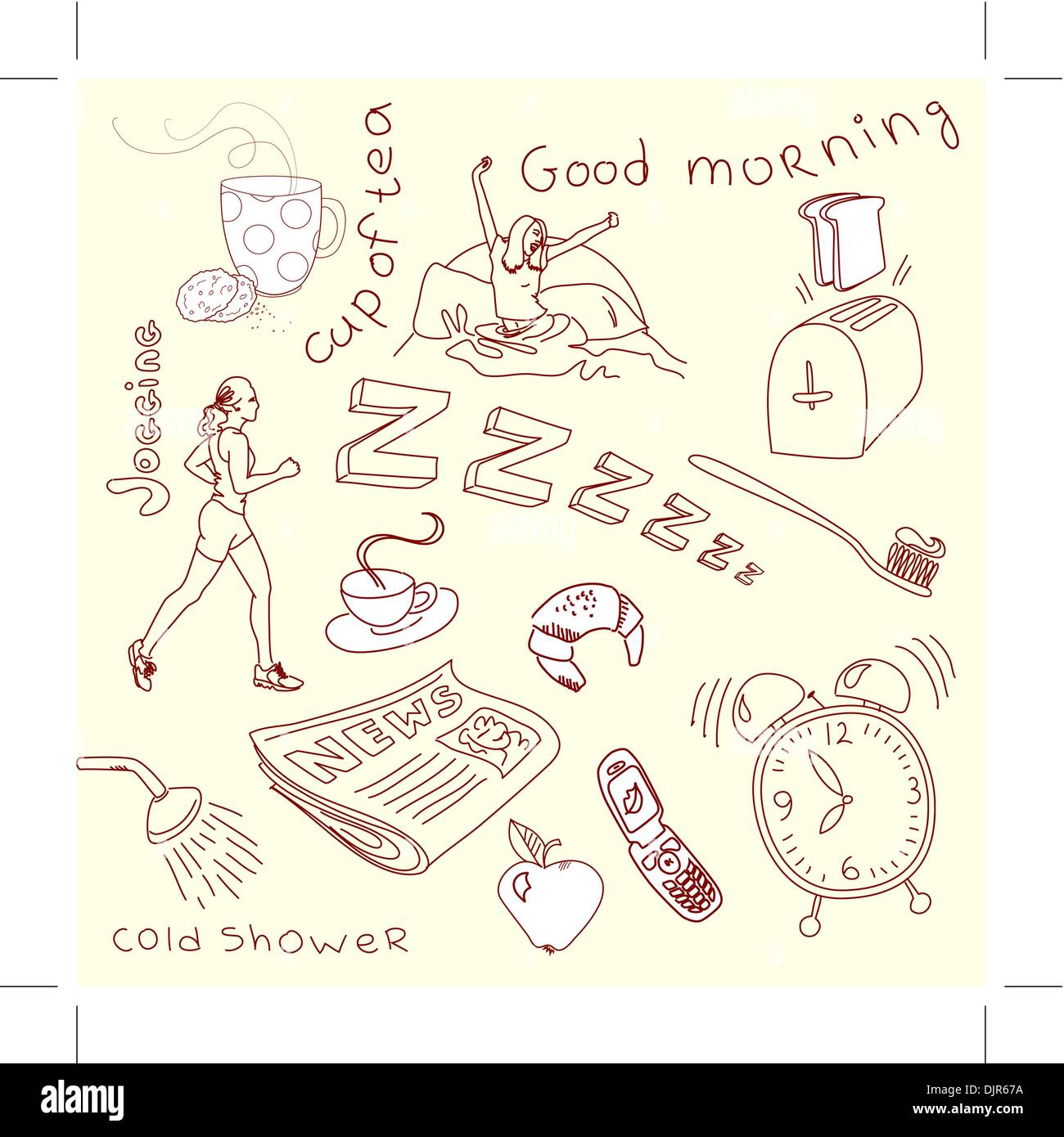 monday morning doodles Stock Vector Image & Art - Alamy