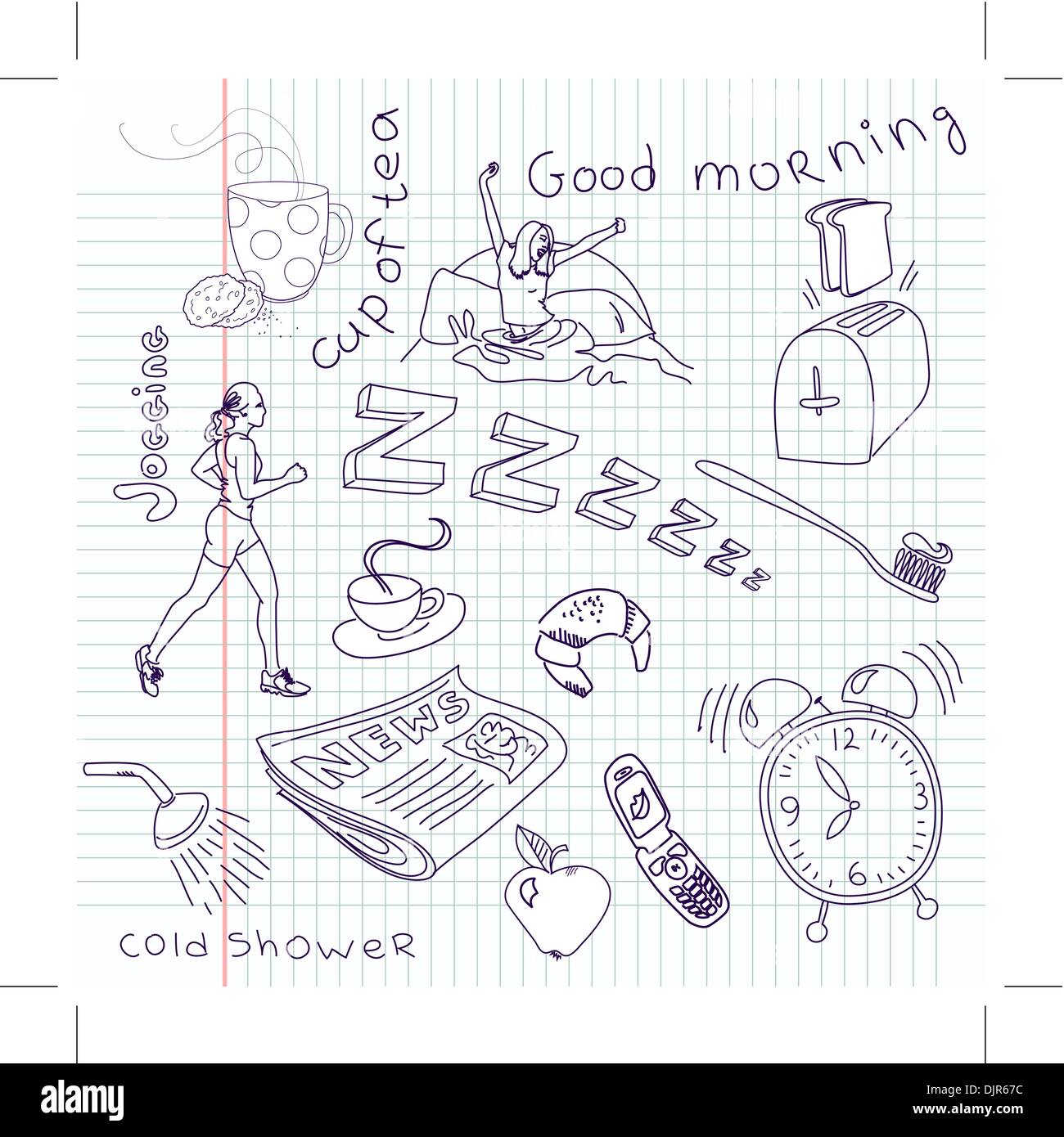 monday morning doodles Stock Vector Image & Art - Alamy