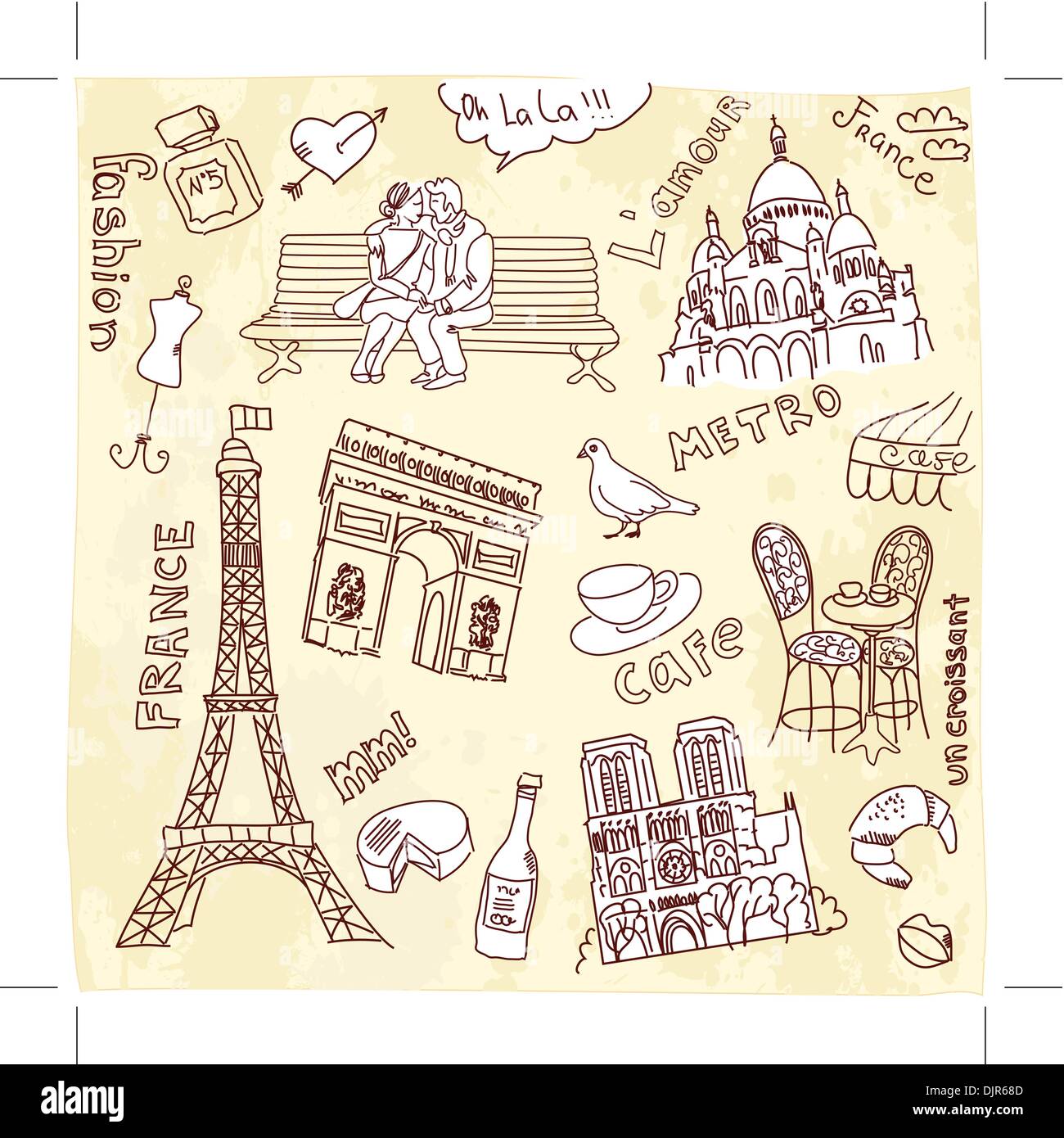 Paris tour de france Stock Vector Images - Alamy