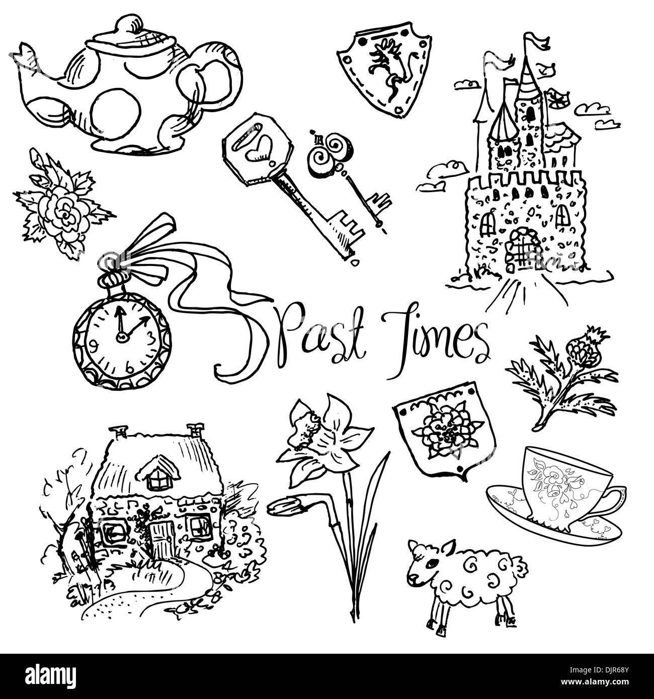 Victorian cottage uk Stock Vector Images - Alamy