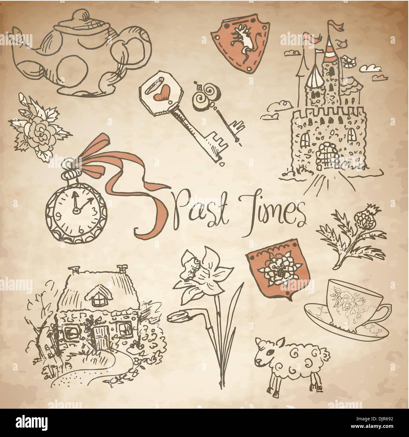 Old english rose Stock Vector Images - Alamy