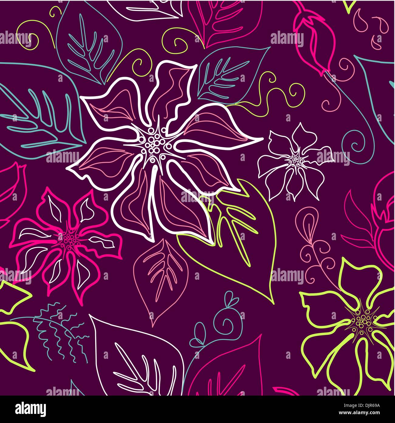 Seamless Aloha Pattern Stock Vector Image & Art - Alamy