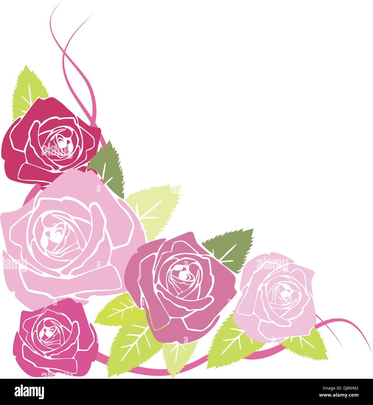 vector stylized red roses Stock Vector Image & Art - Alamy