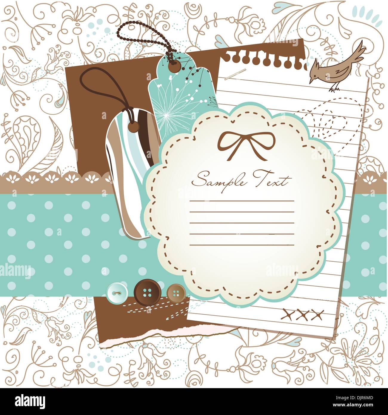 Old scrap album Stock Vector Images - Alamy