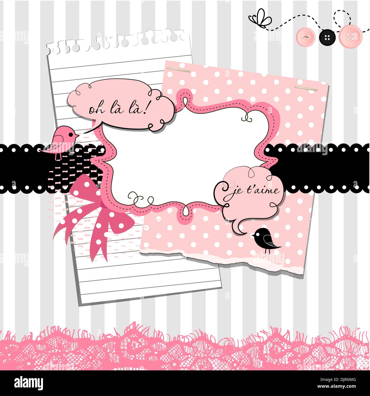 Frame page border cute kid hi-res stock photography and images - Alamy