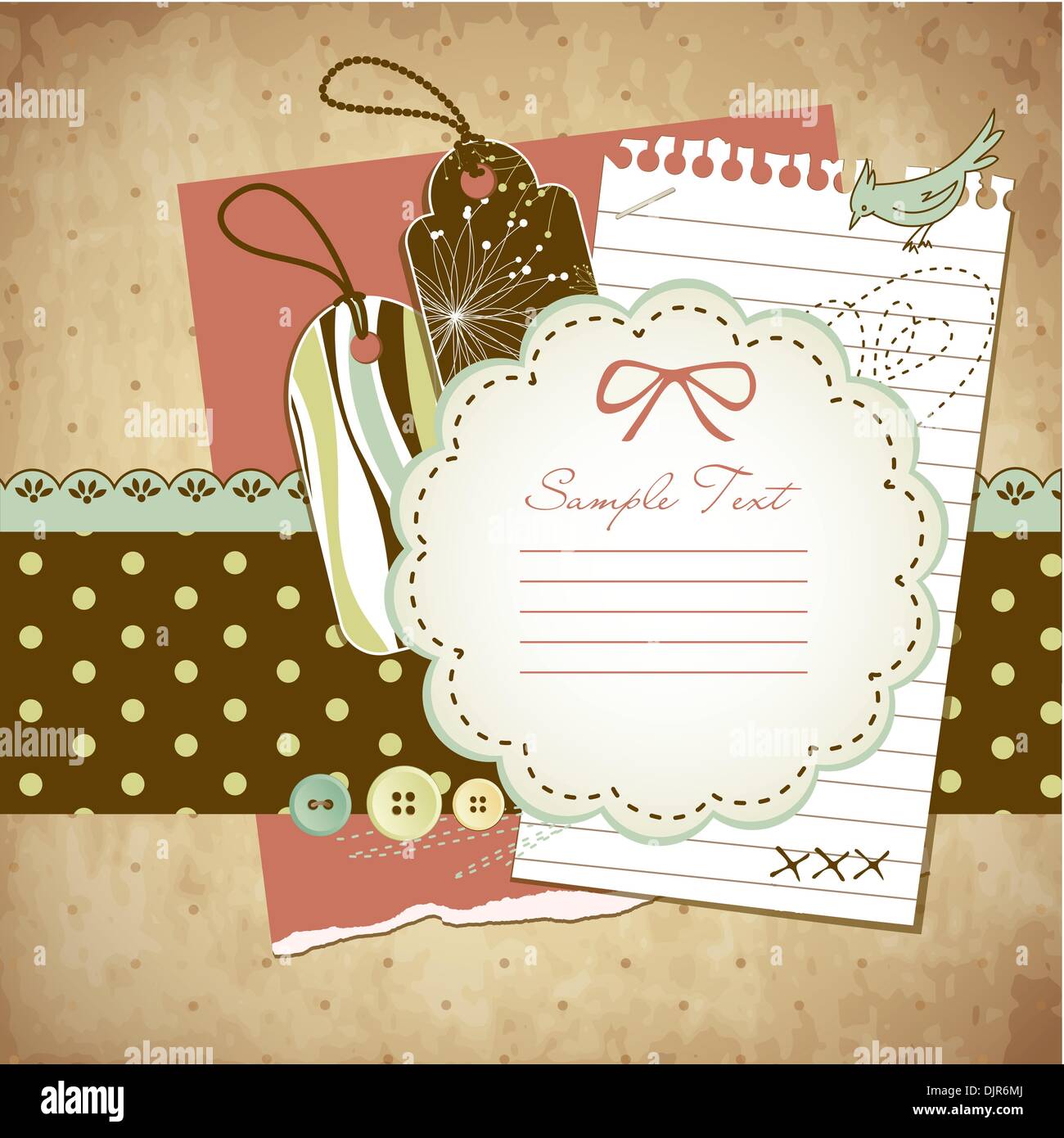 Old scrap album Stock Vector Images - Alamy