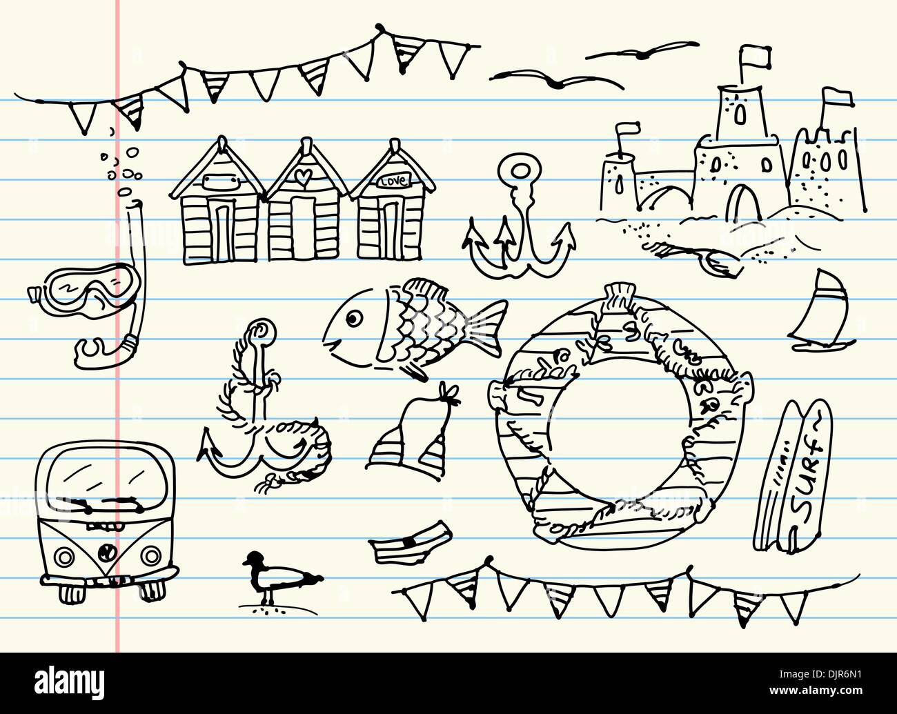 Swim flags Stock Vector Images - Alamy