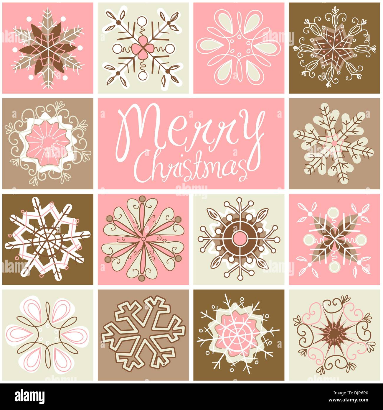 Retro snowflakes Stock Vector Images - Alamy