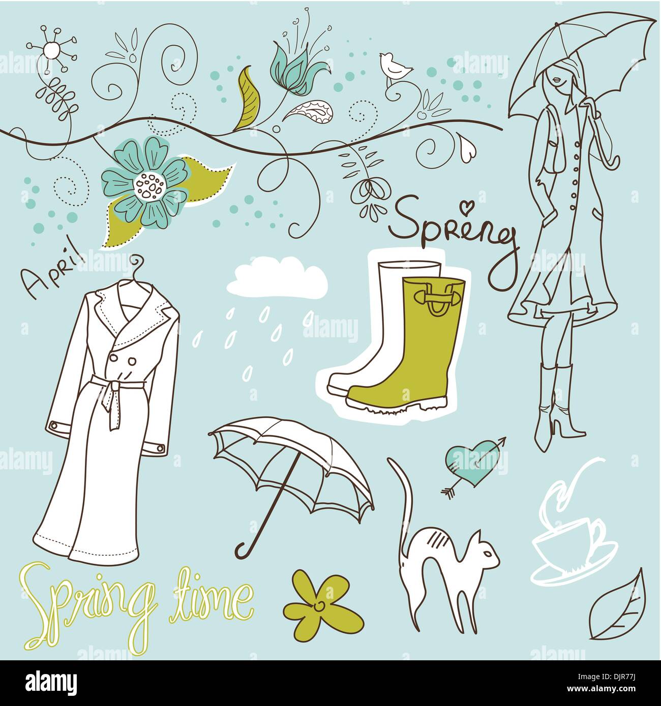 Spring march april may words hi-res stock photography and images - Alamy