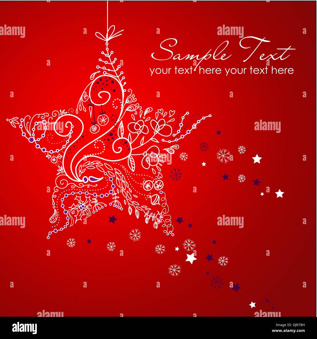 Beautiful Christmas Star illustration. Christmas Card Stock Vector ...
