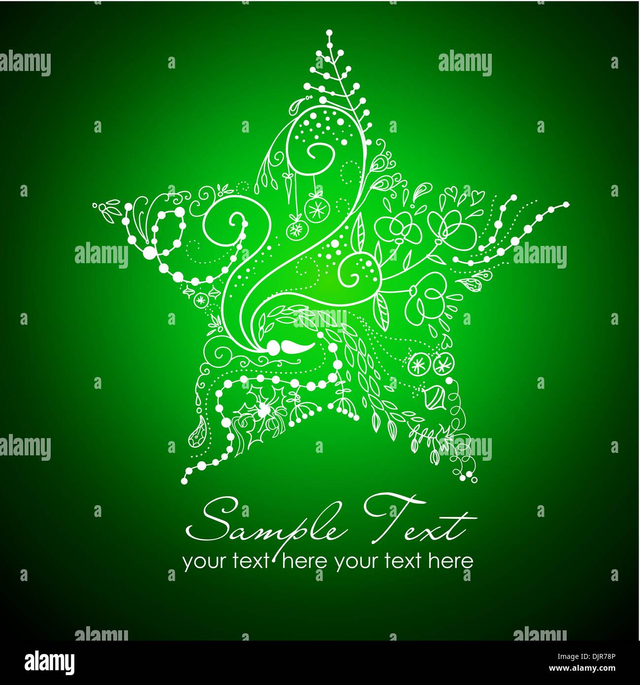 Beautiful Christmas Star illustration. Christmas Card Stock Vector ...