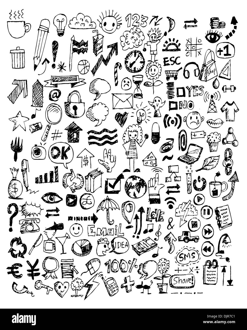 hand doodle Business doodles Stock Photo - Alamy
