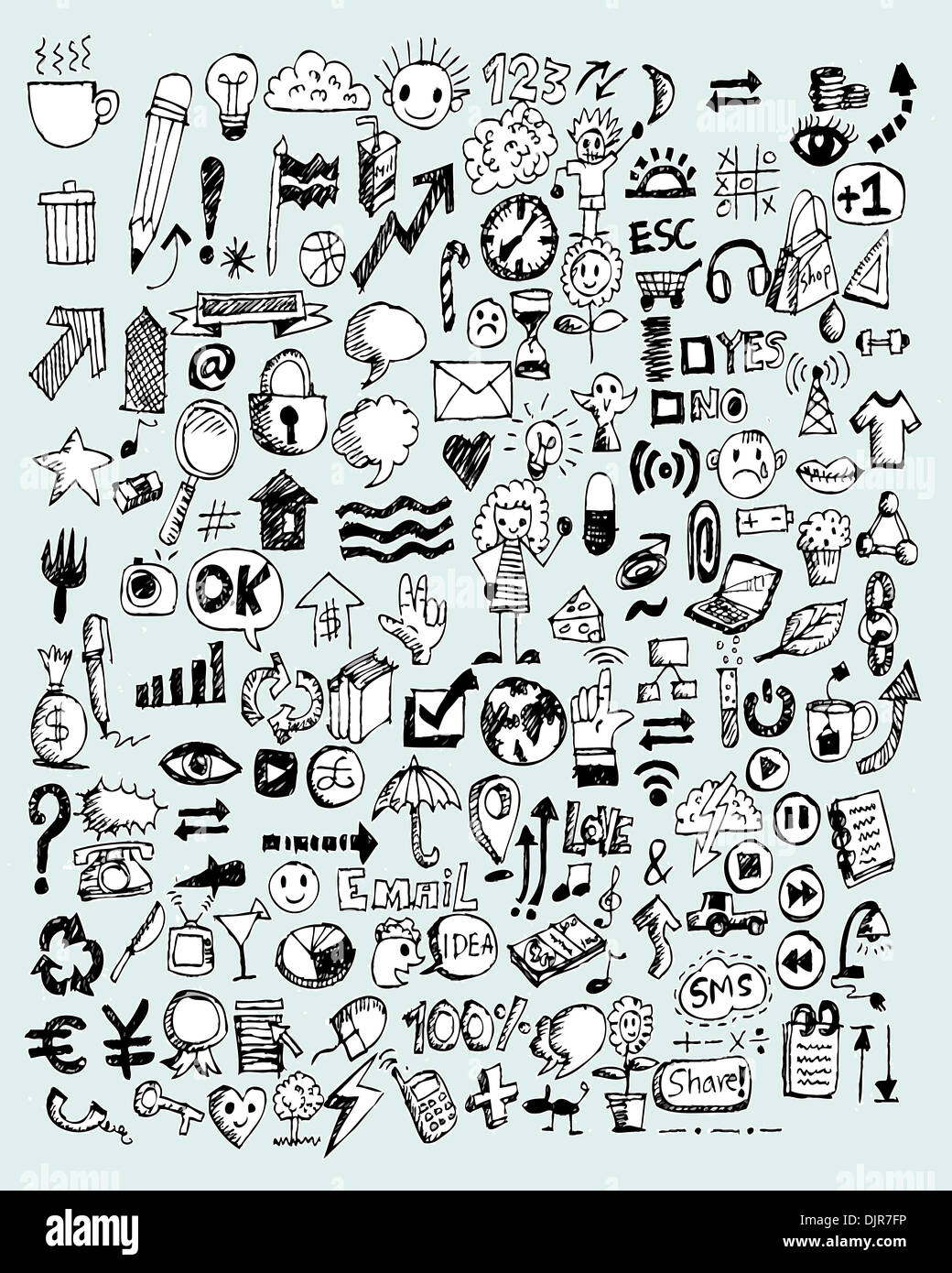 hand doodle Business doodles Stock Photo - Alamy