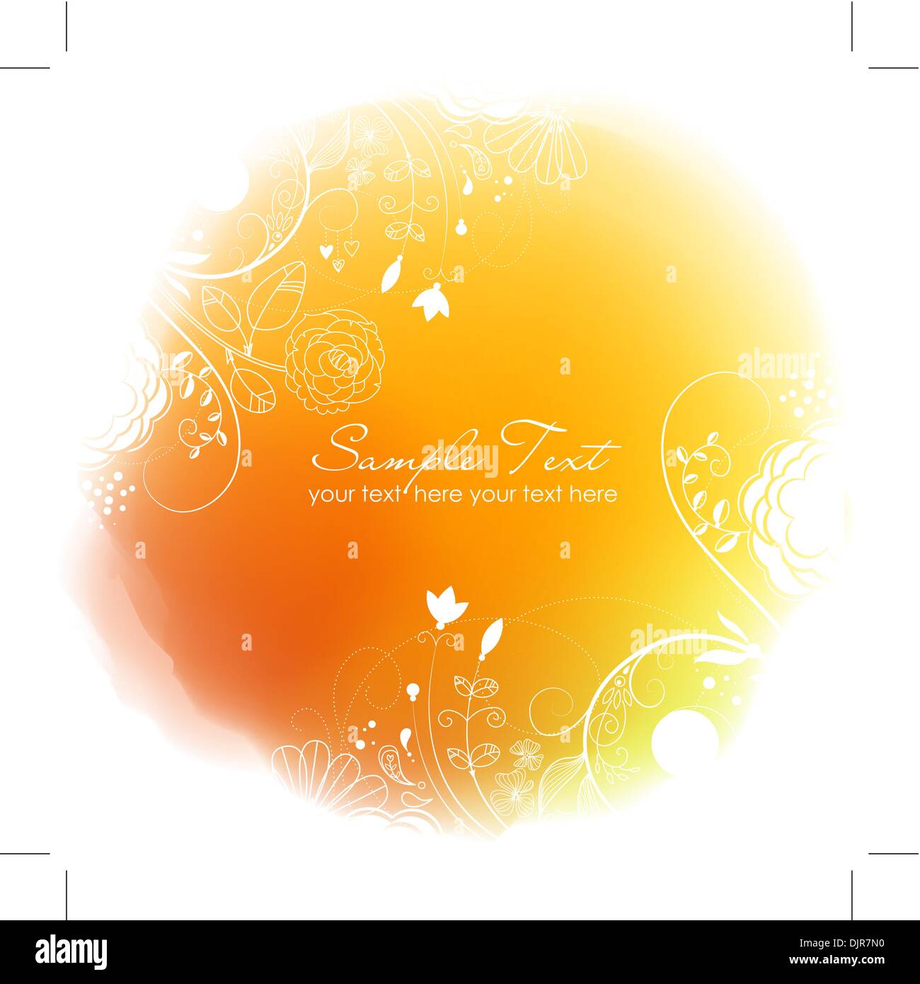 Stylish orange floral background Stock Vector Image & Art - Alamy