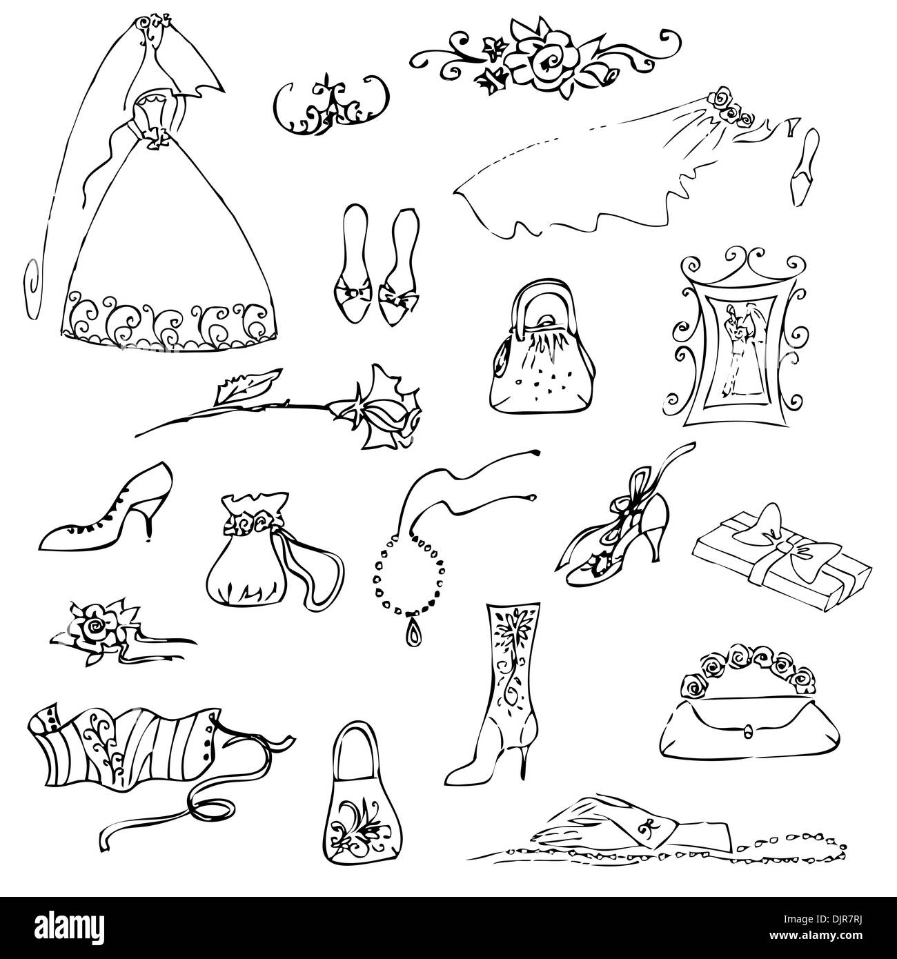 Wedding hat vectors Cut Out Stock Images & Pictures - Alamy