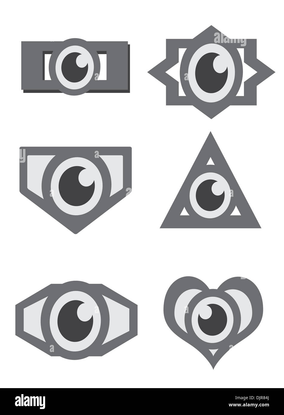 Eye icon character design Stock Photo - Alamy