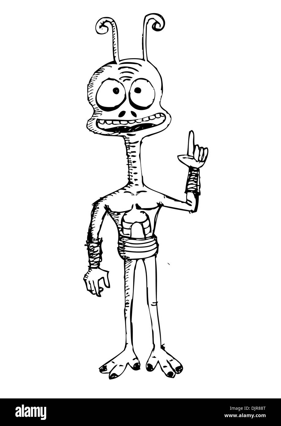 Monster sitting Black and White Stock Photos & Images - Alamy