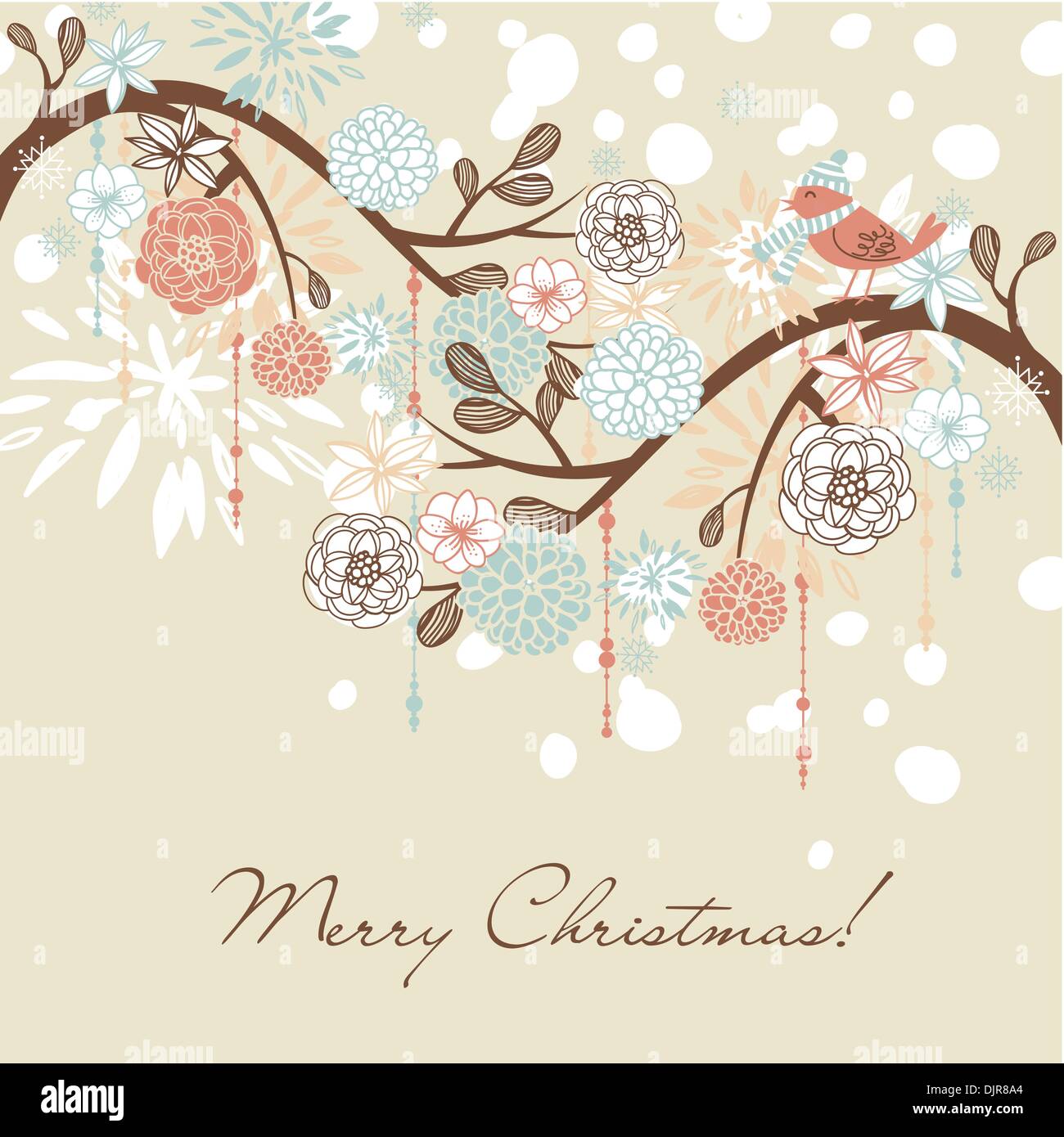 Floral Winter background Stock Vector Image & Art - Alamy