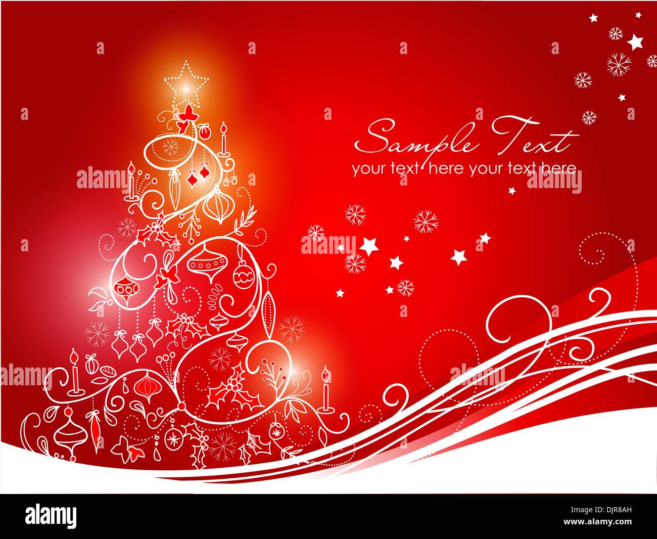 Snow on tree flower Stock Vector Images - Alamy