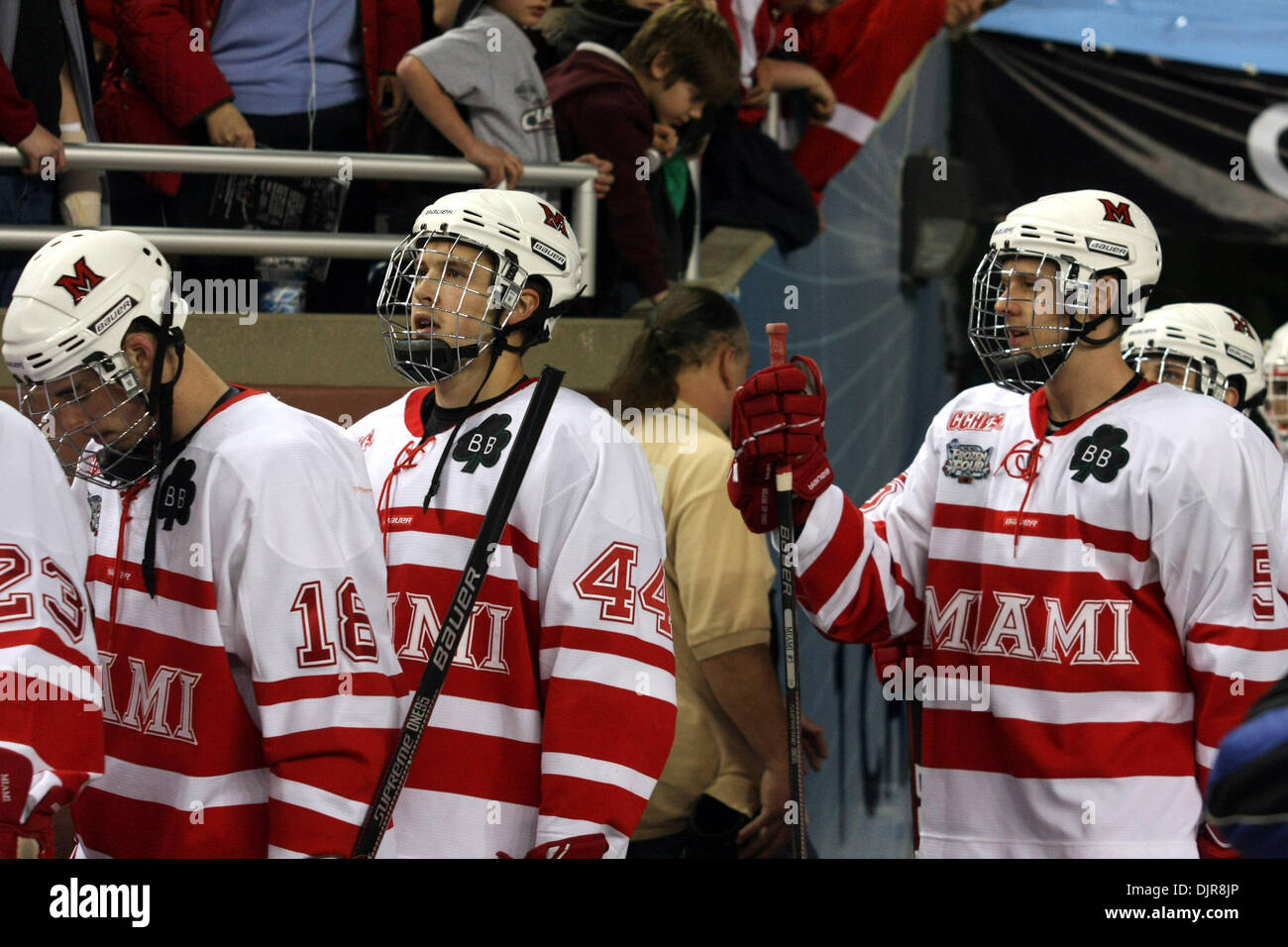 Apr. 08, 2010 - Detroit, Michigan, U.S - 08 April 2010: Miami players ...