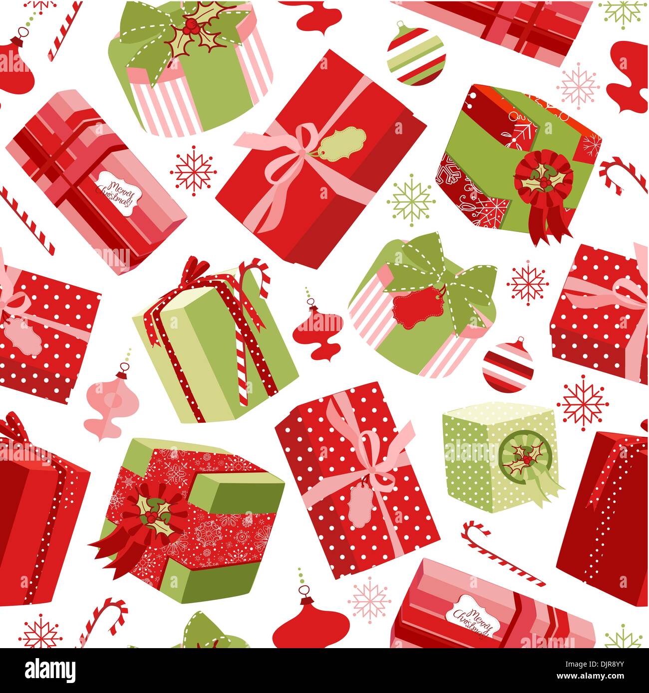 Retro Christmas Gift boxes. Seamless pattern Stock Vector Image & Art ...