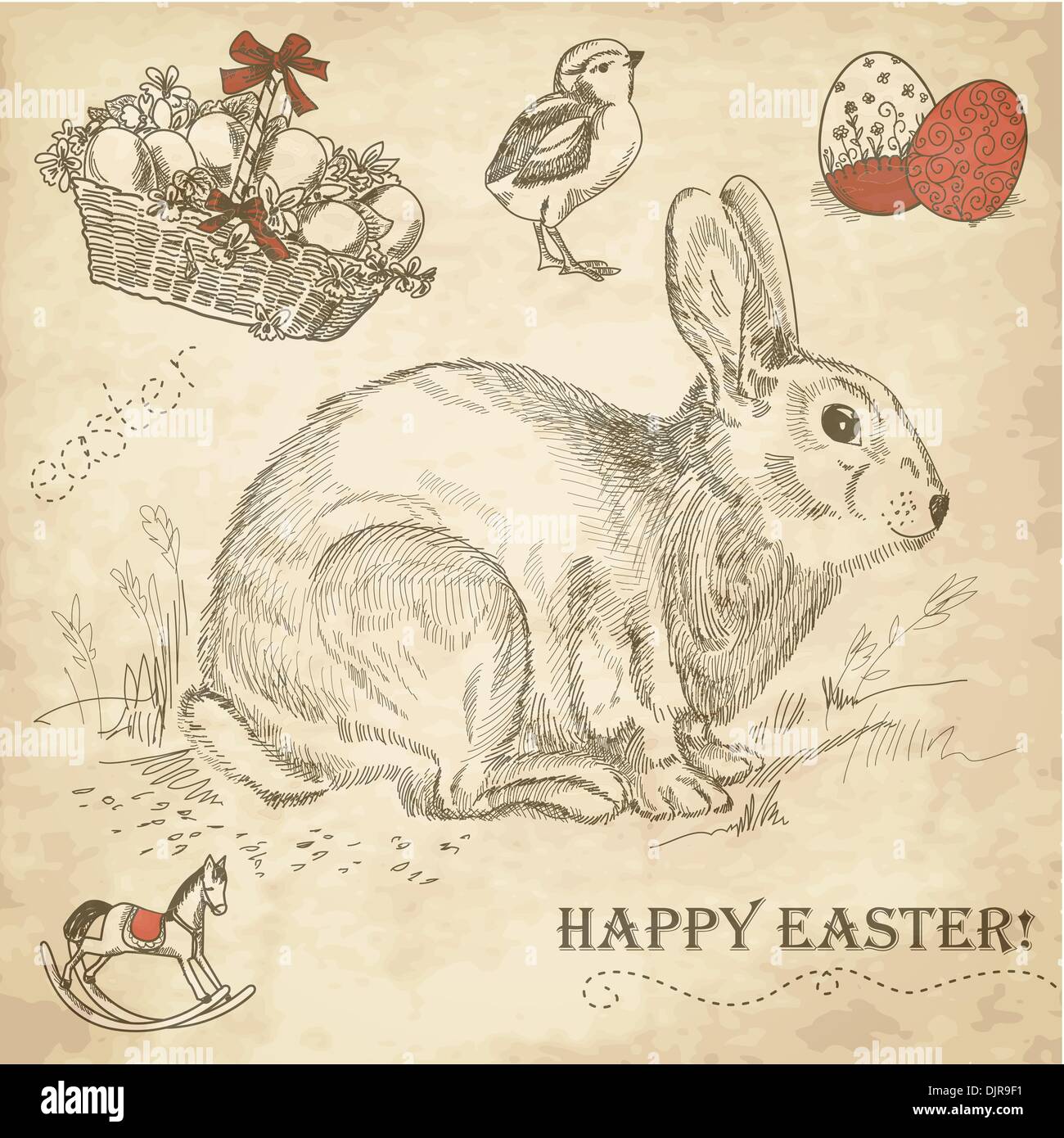 Easter Hare Engraving High Resolution Stock Photography and Images - Alamy