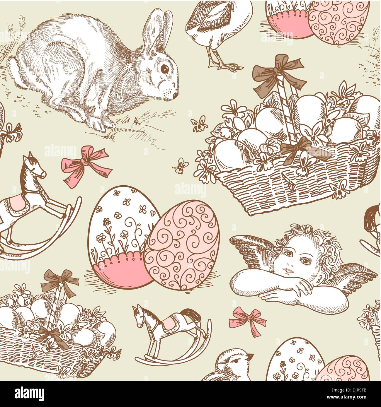 Vintage Easter Seamless background Stock Vector Image & Art - Alamy