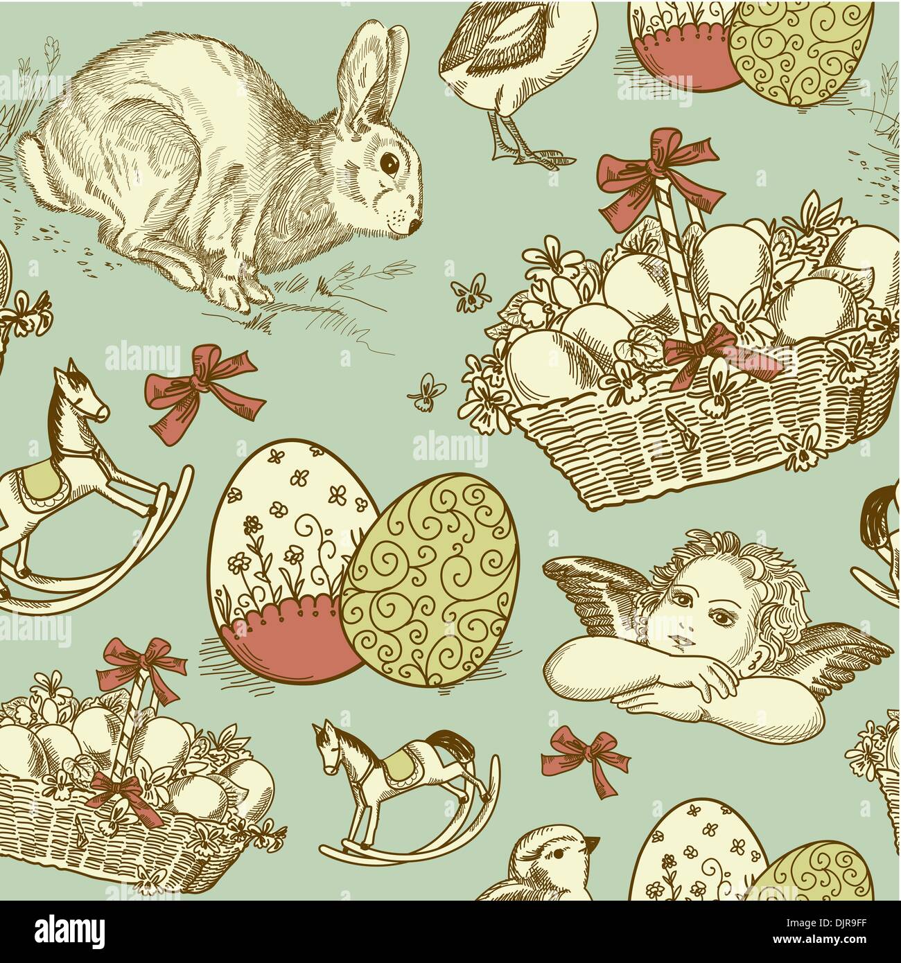 Victorian easter card Stock Vector Images - Alamy